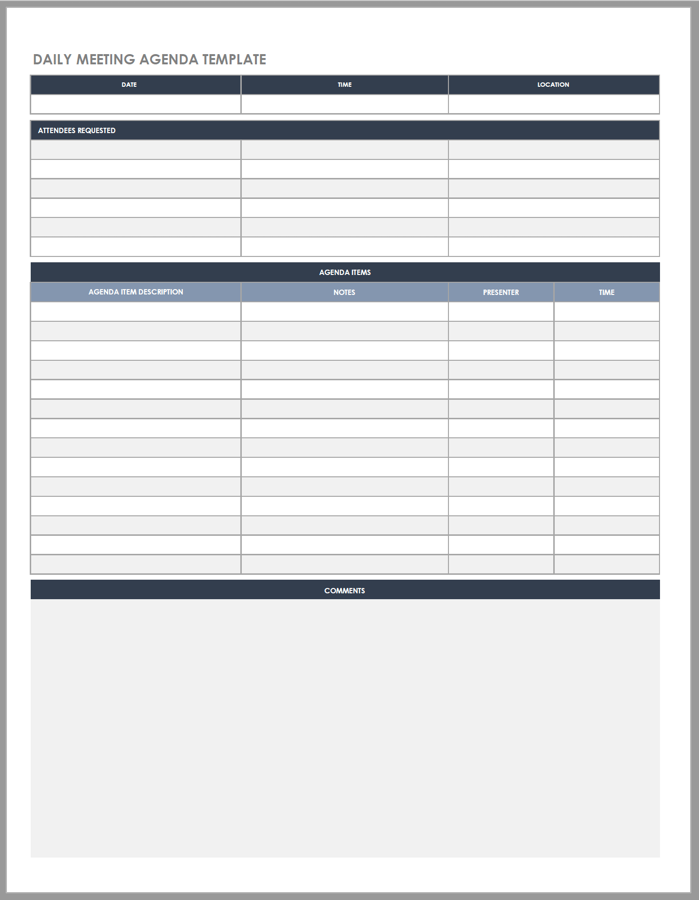 Free Daily Work Schedule Templates | Smartsheet